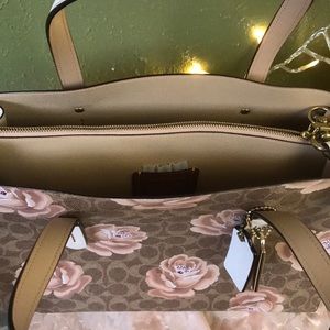 Coach | Bags | Coach Signature Rose Print Carryall | Poshmark